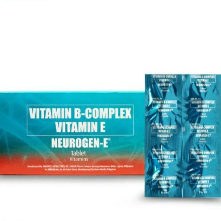 NEUROGEN-E Vitamin B Complex / Vitamin E 300mg / 100mg / 1mg / 100IU Tablet 20's price in the ...